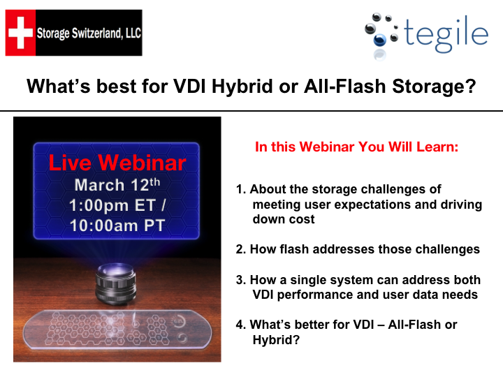 Solving the Big Three VDI Storage problems | StorageSwiss.com - The ...