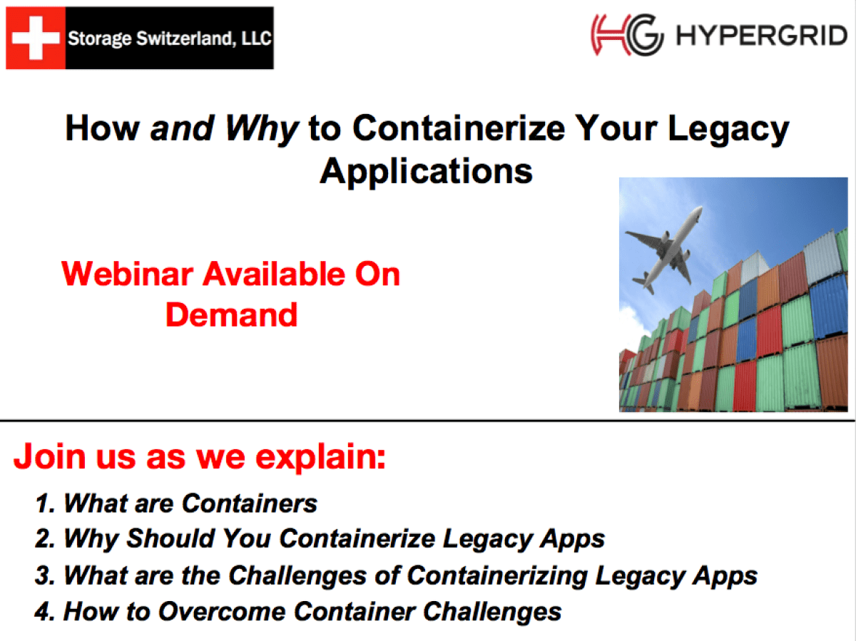 Webinar: How and Why to Containerize Your Legacy Applications ...