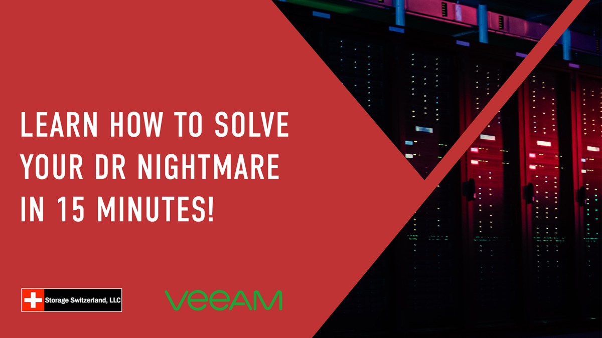 Learn How To Solve Your DR Nightmare in Less Than 30 Minutes ...